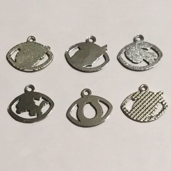 NFL | Jewelry | Very Colorful Lot Of 6 Single Nfl Footballshaped Charms ...